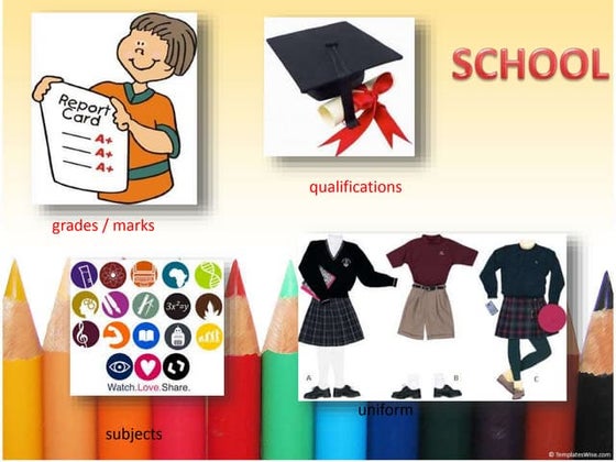 Vocabulary related to school | PPT