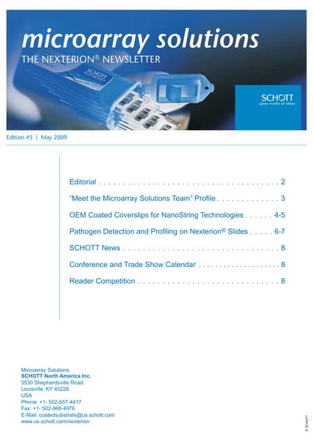Epoxy silane (NEXTERION Slide E) versus Amino-silane Microarray Slides: Which is the better ...