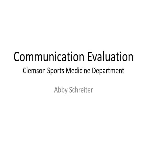 Communication Program Evaluation | PPTX