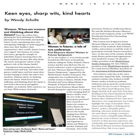 Keen eyes, sharp wits, kind hearts: women in futures studies. | PDF
