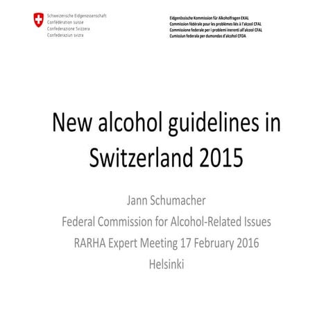 New alcohol guidelines in Switzerland 2015 | PDF