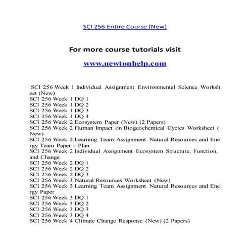 Sci 256 sci256 | PDF