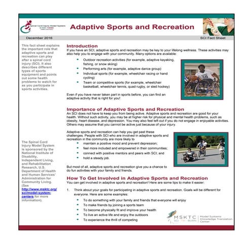 Sci adaptive sports | PDF