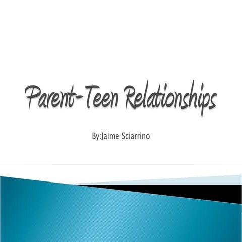 Teenagers Communication with Parents | PPTX