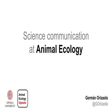 Science communication at Animal Ecology, Uppsala University | PDF ...