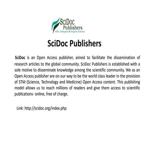 Sci doc publishers | PPT