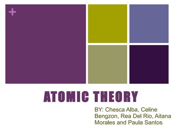 The development of the atomic theory | PPT