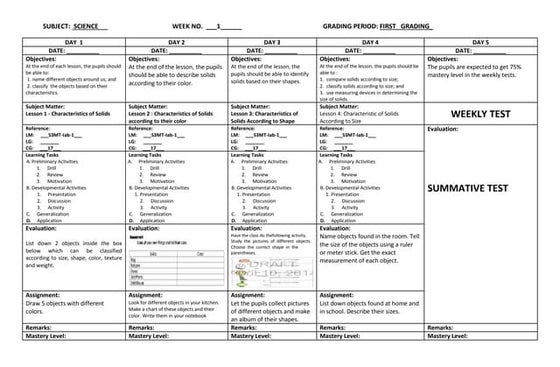 Science Grade 3 1st Quarter Week 1 Lesson 1 | PPTX | Science