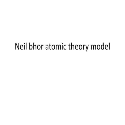 Neils bohr atomic model | PPT