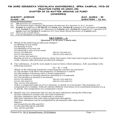 science-class-ix-chapter-02-is-matter-around-us-pure-practice-paper-04 ...