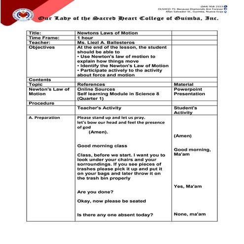 Science-Detailed-lessonplan for grade nine | DOCX