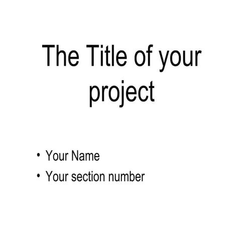 Science Project Experiment Template | PPT