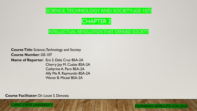 Intellectual Revolutions that define Society | PPT