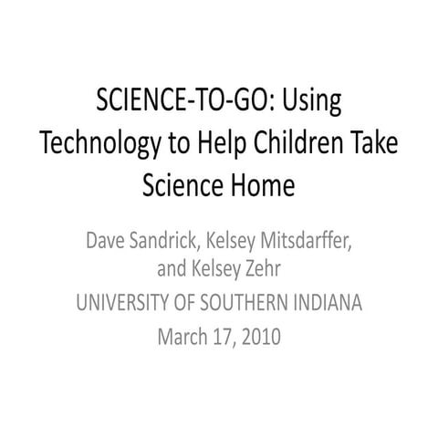 Science to-go slide show | PPTX | Science