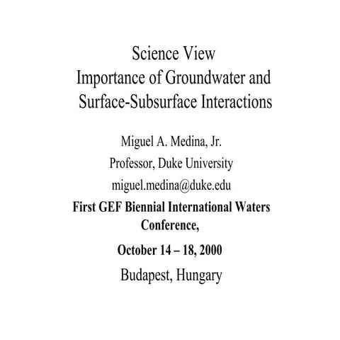 Science View Importance Of Groundwater And Surface Subsurface