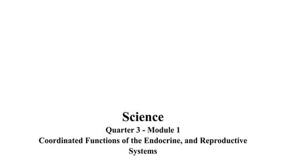 Quarter 3 science 10 Module 2 Endocrine system.pptx