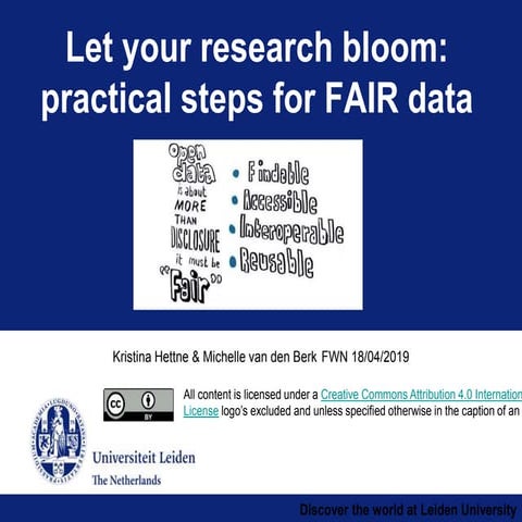 Let your research bloom: practical steps for FAIR data | PPT