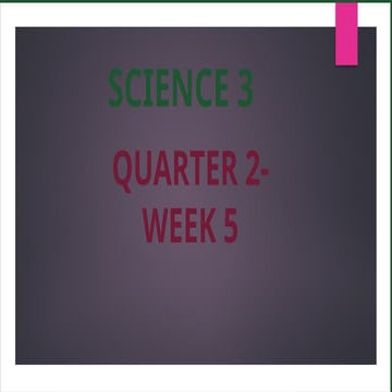 SCIENCE Grade 3 Quarter 4 Grading Period Week 3 | PPTX