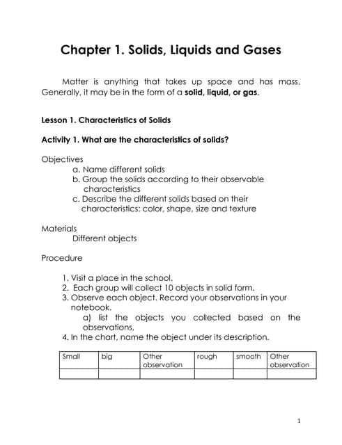 Science Grade 3 1st Quarter Week 1 Lesson 1 | PPTX