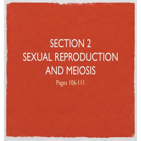 Sexual Reproduction and Meiosis | PDF