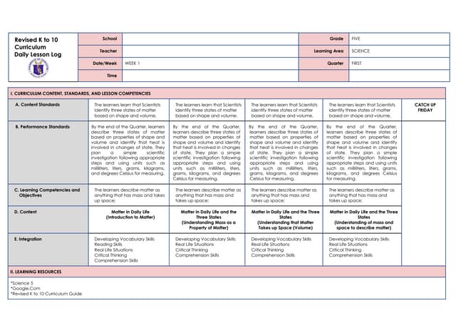 Q1_LE_Science 5_Lesson 1_Week 1.docx grade 5 | DOCX