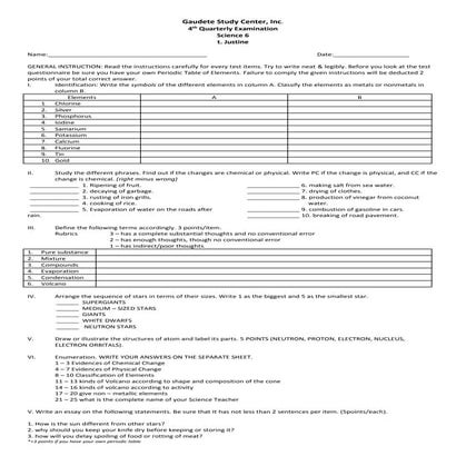 Chem scavenger hunt | DOC