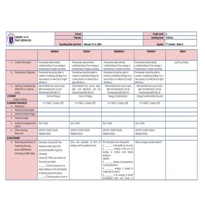 Science 6 Quarter 3 W4 Forms of Energy.pptx