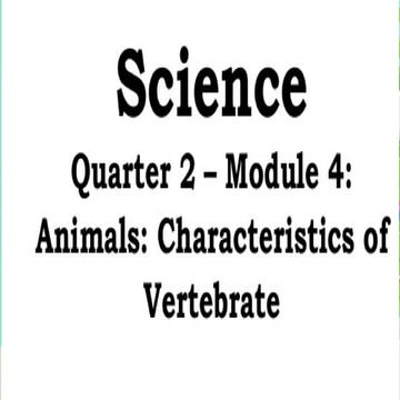 Science 6 Q2-W3.pptx animals characteristics of | PPTX