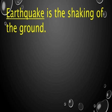 SCIENCE 6 Q4 Discussion about Earthquakes | PPTX