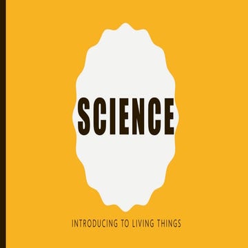 Chapter 1 "Introduction to living things" | PPTX
