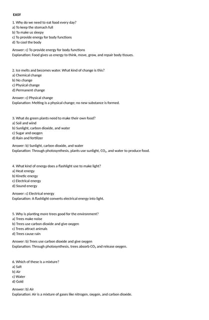 science quiz bee questions.doc FOR ELEMENTARY SCIENCE | DOC | Geology | Science
