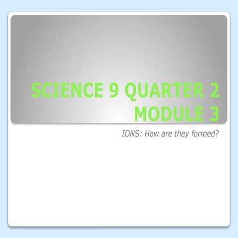 ions and its types class 9th | PPTX