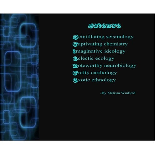 Science acrostic poem | DOC