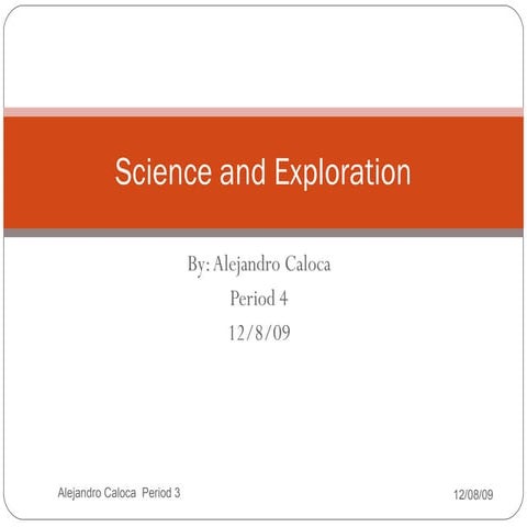 Science And Exploratition A Cp3 | PPT