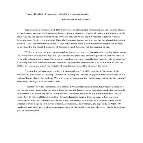 Science and moral balance | PDF