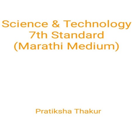 Science and Technology 7th Standard (Marathi Medium) | PDF