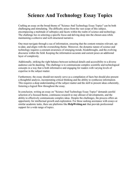 Science Essays Topics.pdf