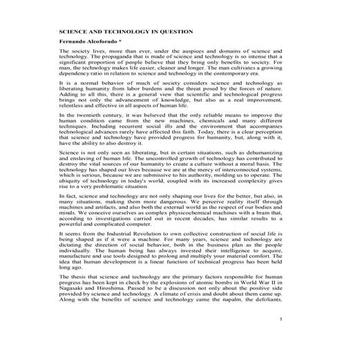 Science and technology in question | PDF