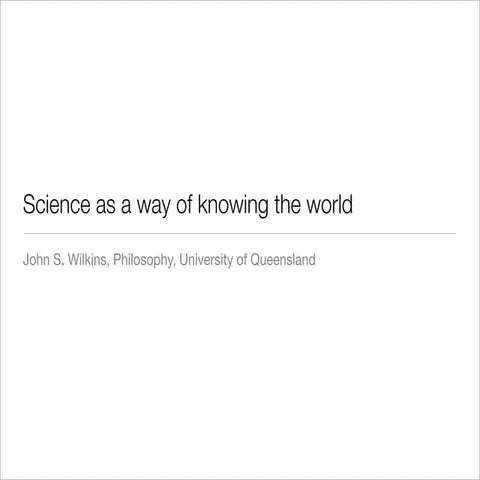 Science as a way of knowing | PDF