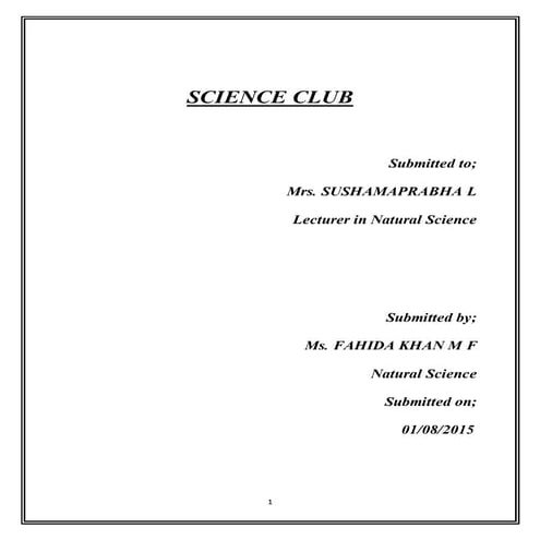Science club | PPT