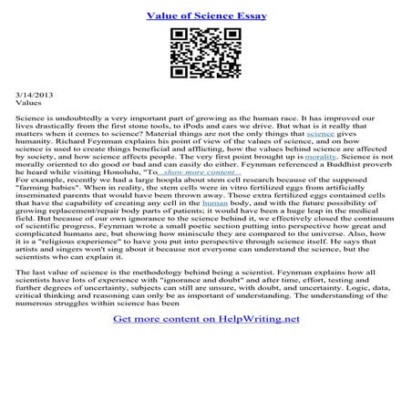 Science Development Essay | PDF