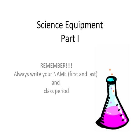 Science Equipment 2013 | PPT