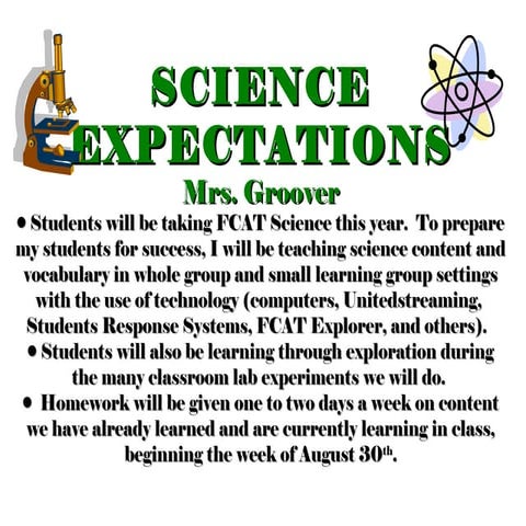 Science Expectations 2010-2011 | PPT