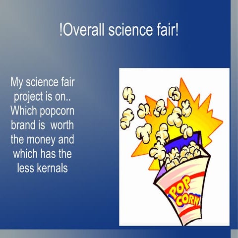 Science Fair Project Examples | PPTX
