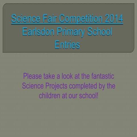 Science fair competition 2014 | PPTX