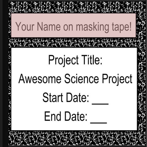 Science fair example notebook | PPTX