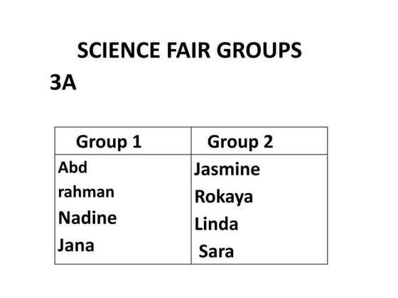 Science fair groups | PPT