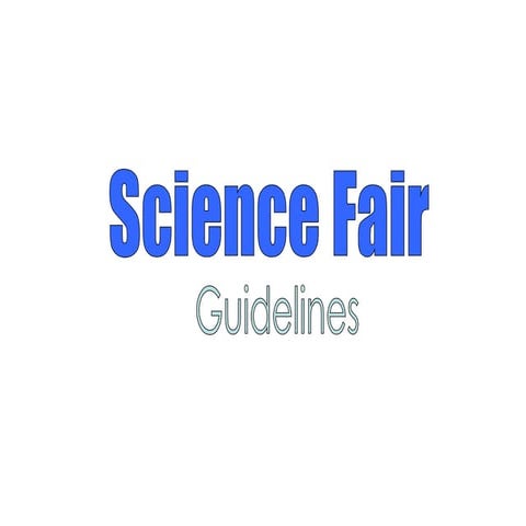 Science Fair Power Point Presentation | PPT