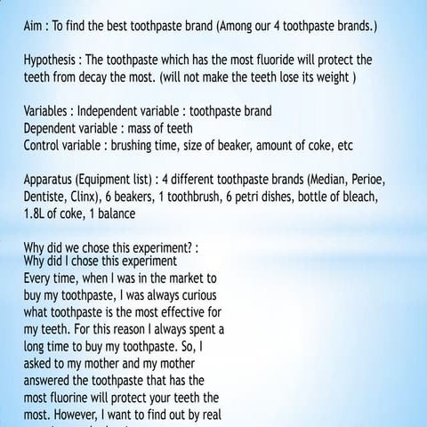 Science fair report | PPT