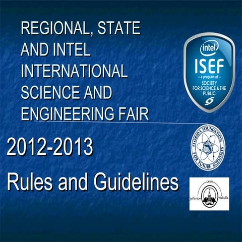 Science fair rules and guidelines power point. | PPT